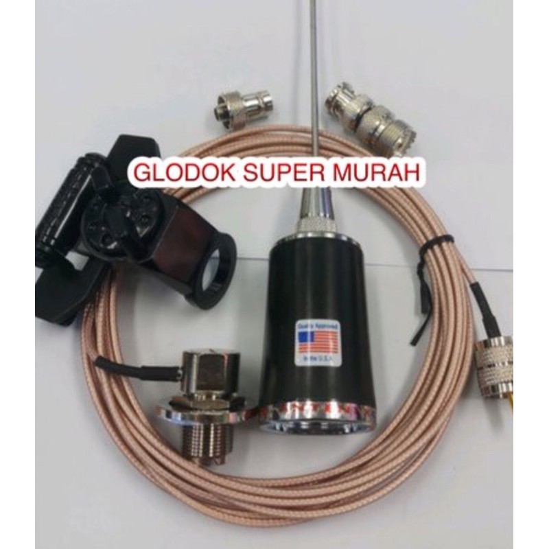 Jual ANTENA LARSEN CW 150 USA D ANTENEX FREK VHF PLUS KONEKTOR HT ...