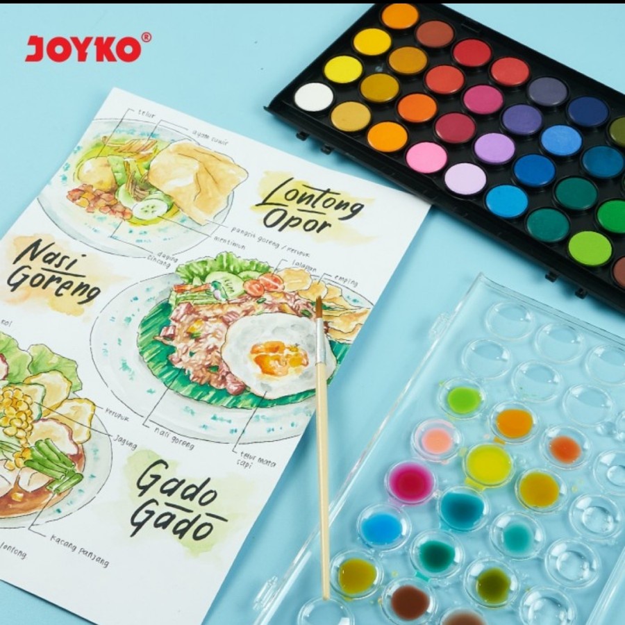 Jual Watercolor Set Cat Air JOYKO WC3 isi 28/Water Color Cat Lukis ...