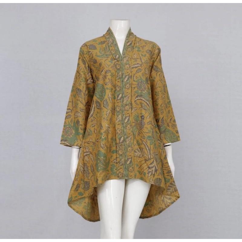 Jual Tunik batik klasik modern motif tiga negri | Atasan batik modern ...