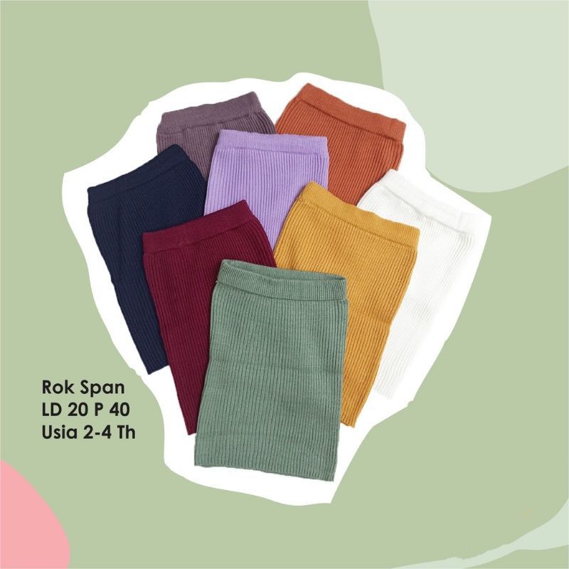 Jual Rok Span Rajut Perempuan Usia 1-5 Tahun Rok Span Anak Kekinian-Rok ...