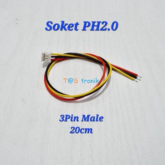 Jual Soket PH2.0 3Pin 20cm Male Socket ph 2.0 3p 20cm jst konektor male | Shopee Indonesia