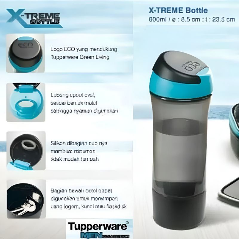 Jual X-Treme Bottle 600 mL Tupperware | Shopee Indonesia
