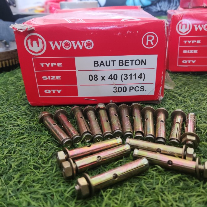 Jual Per Bj Baut Beton / Dynabolt Wowo 8 x 40 / Baut Tanam / Dinabol ...