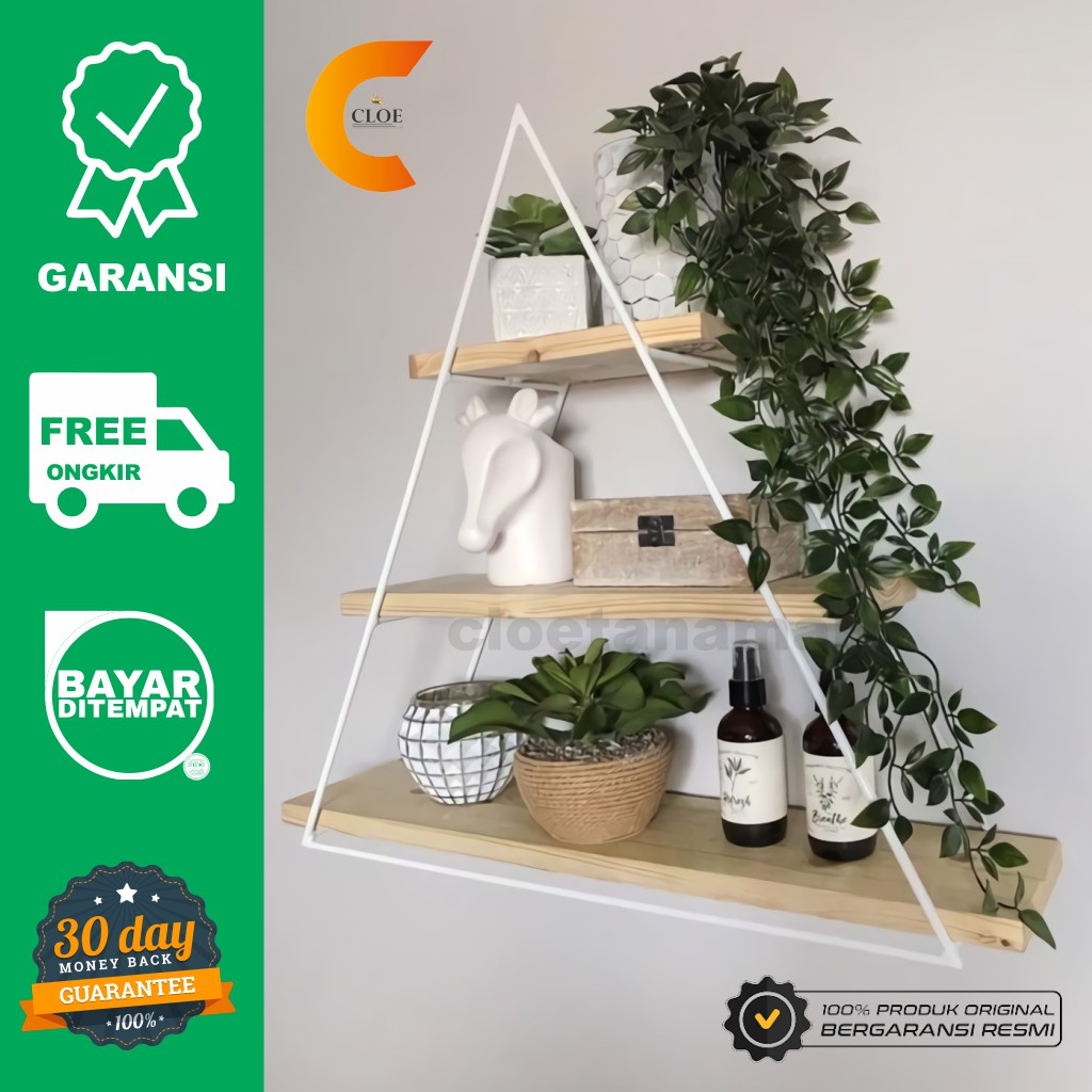 Jual Rak Dinding Dekorasi Ruangan Hiasan Dinding Bunga Minimalis ...