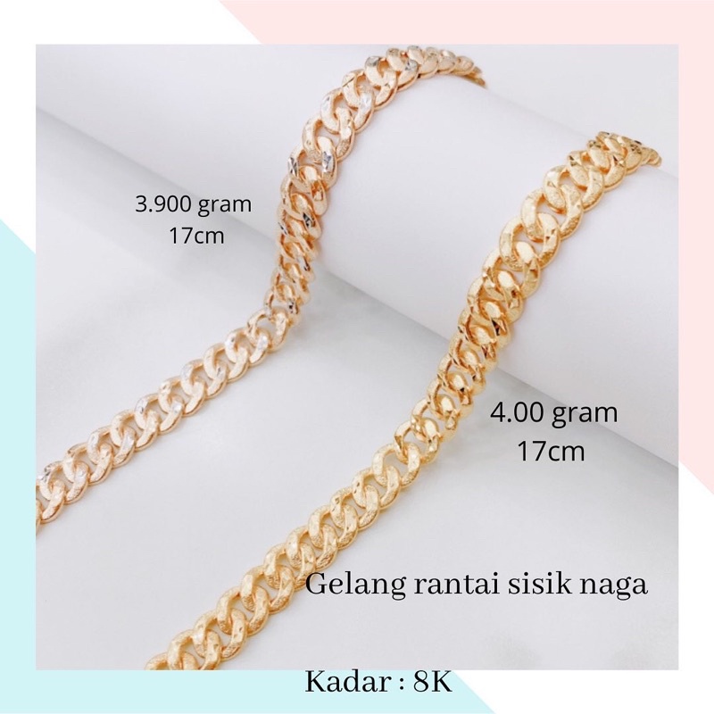 Jual Gelang Emas Rantai Sisik Naga 8K | Shopee Indonesia