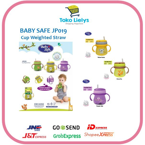 Jual Baby Safe Cup Weighted Straw Gelas Sedotan JP019 | Shopee Indonesia