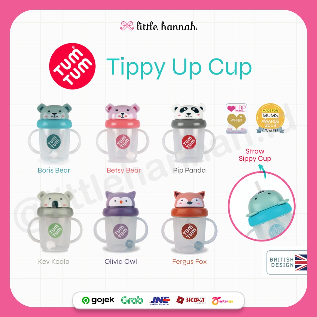 Jual TUMTUM Tippy Up Cup / Sippy Cup Gelas Botol Minum Bayi Sedotan ...