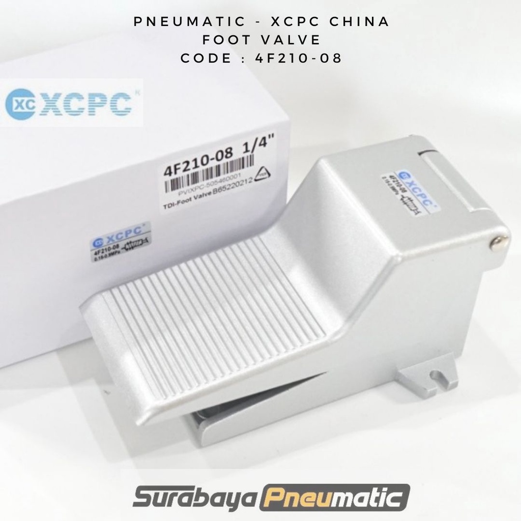 Jual Foot Valve Pneumatic - Foot Switch Angin 4F210-08 (Drat 1/4 ...