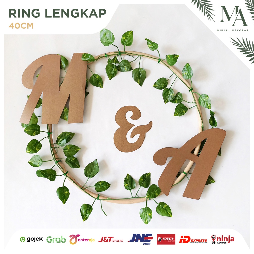 Jual Ring Rotan Lingkaran 40cm Dekorasi Backdrop Aksesoris Lamaran ...