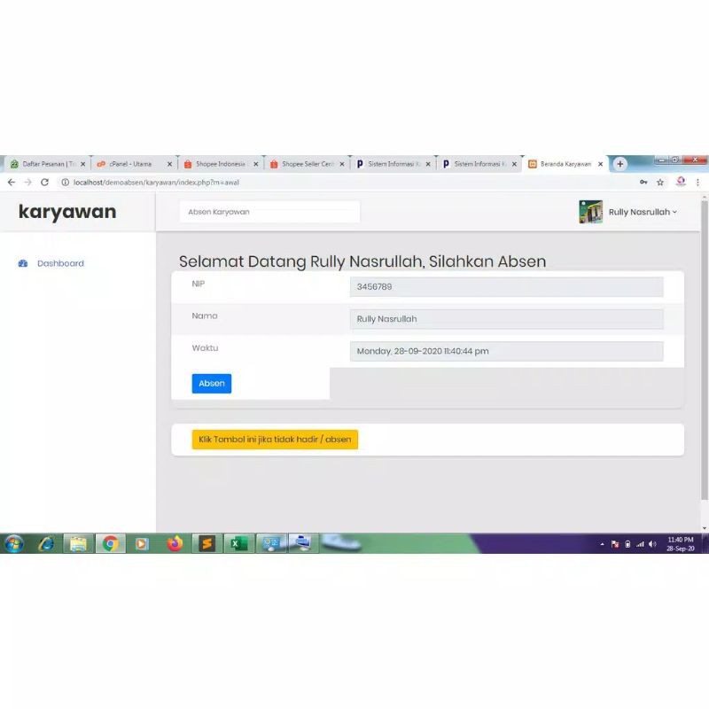 Jual aplikasi absensi karyawan berbasis web | Shopee Indonesia