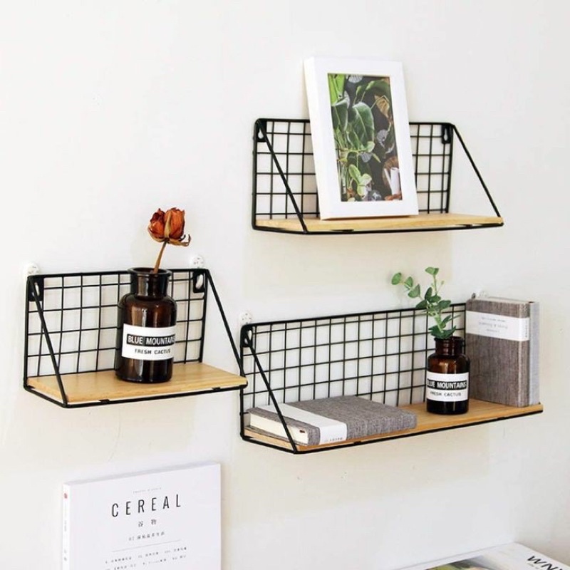 Jual Radit Hitam Rak dinding 45cm Rak Dinding Tempel Rak Buku Majalah ...