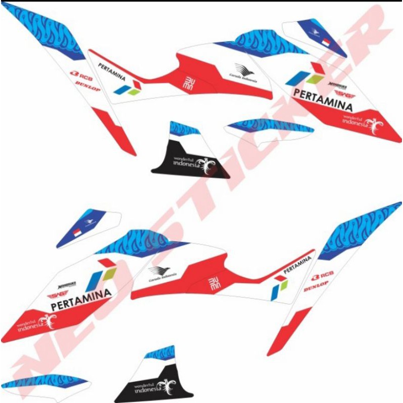 Jual Sticker XABRE Striping Pertamina Mandalika SAG Racing Team ...
