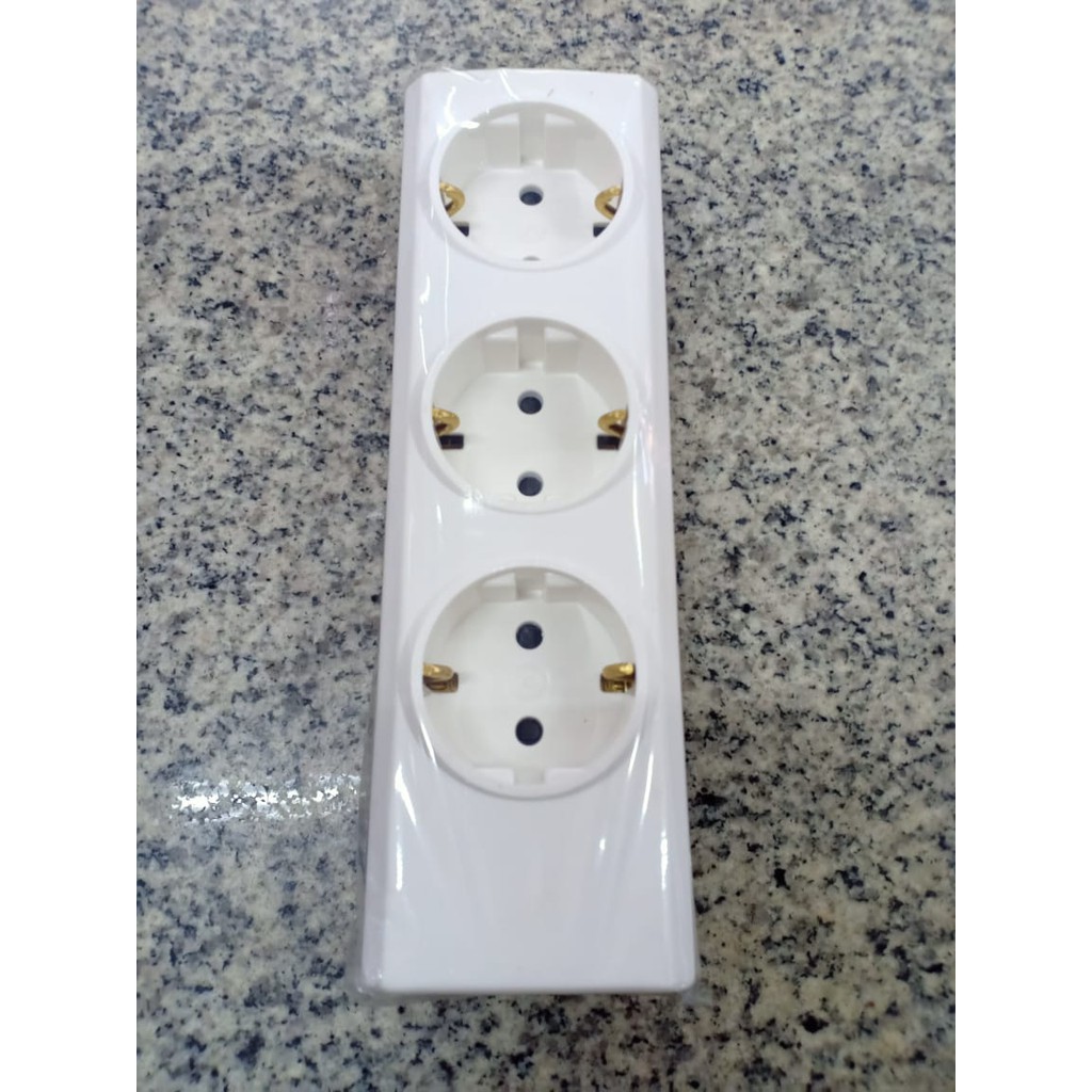Jual Terminal Listrik Broco Stop kontak 3 lubang | Shopee Indonesia