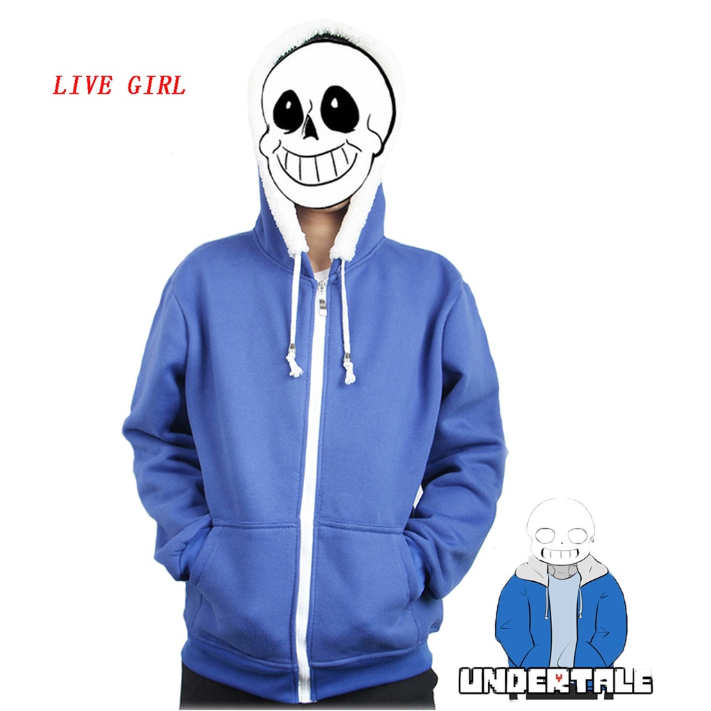 Jual PREORDER Undertale Sans Blue Coat Cosplay Costume Unisex Hoodie ...
