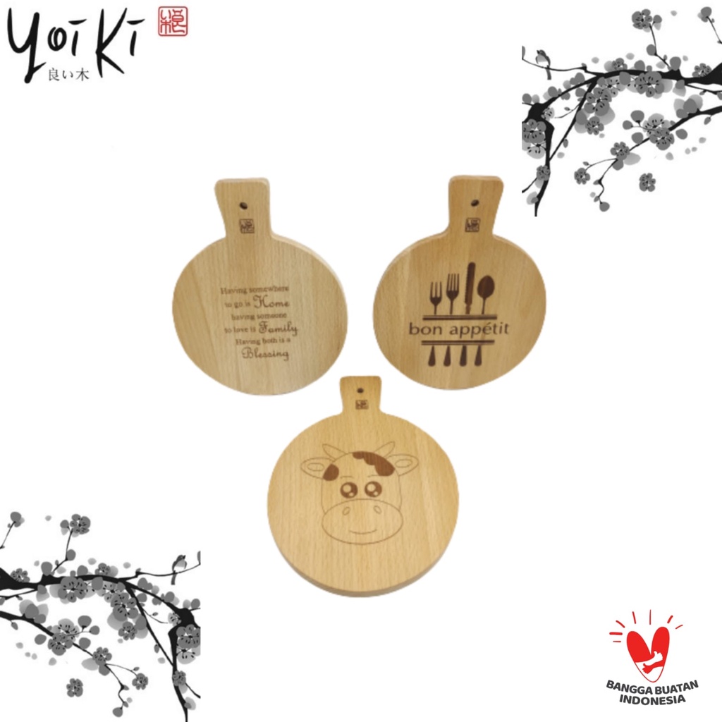 Jual Papan Potong Mini Round Paddle Printing (1 PCS) - YOIKI l Talenan ...