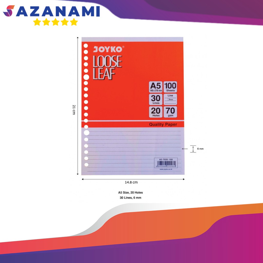 Jual LOOSE LEAF / JOYKO A5 ISI 100 KERTAS FILE BINDER BIG BOSS A5 100 LEMBAR | Shopee Indonesia