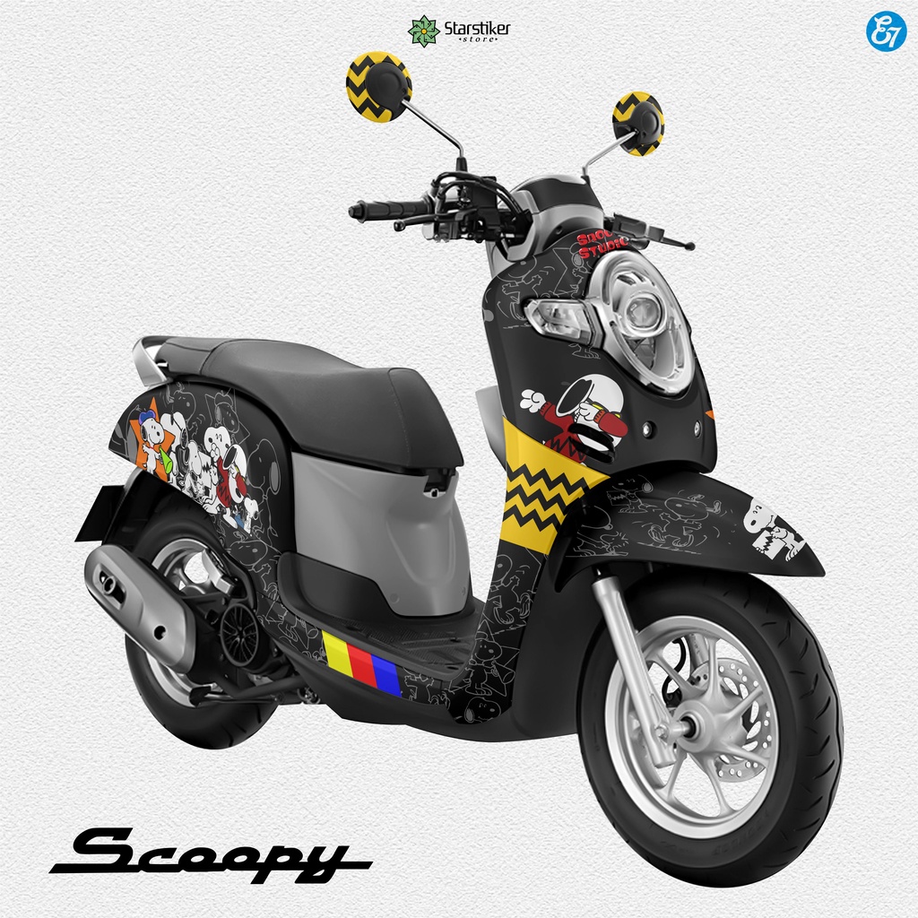 Jual DECAL FULLBODY HONDA SCOOPY STYLISH SNOOPY EDITION MOTIF SNOOPY ...