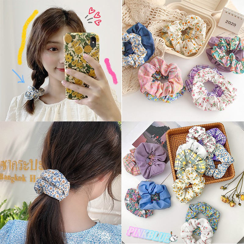 Jual Ikat Rambut Scrunchie Scrunchies Scruncie Cepol Kucir Hijab polos ...