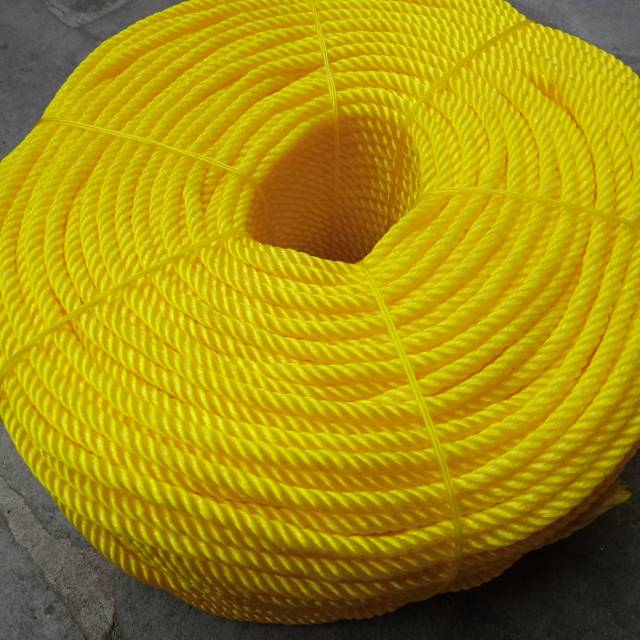 Jual Tali tambang p,e tali ikat 8mm kuning satu rol | Shopee Indonesia