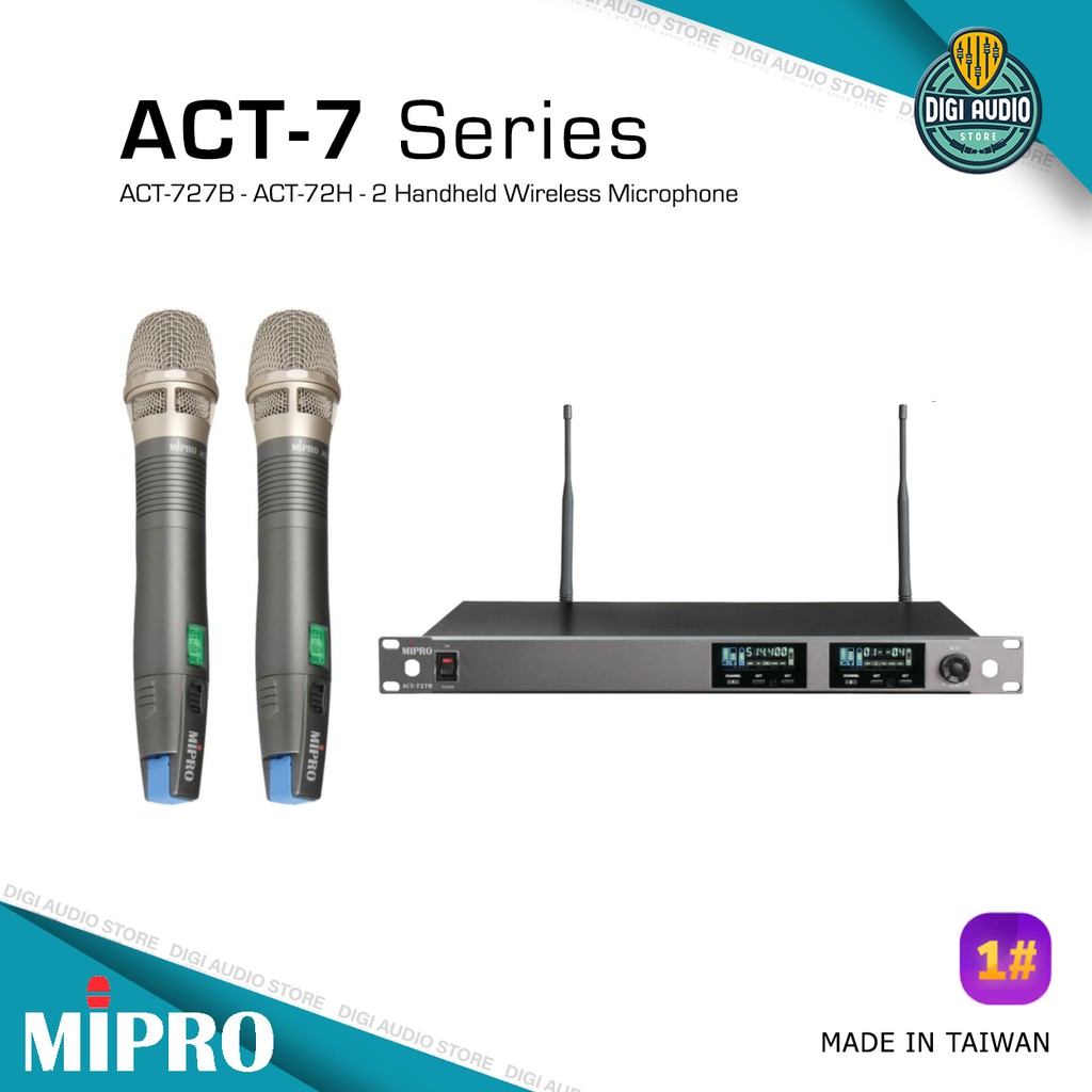 Jual Wireless Handheld Microphone - 2 Mic Wireles - MIPRO ACT-727B ...