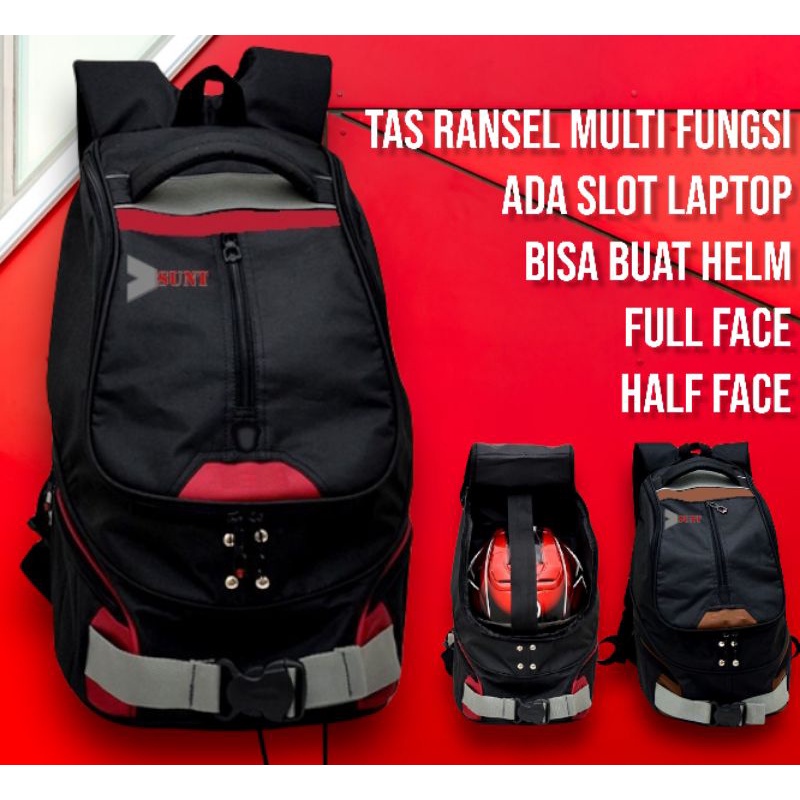 Jual Tas helm ransel full face half face premium tas helm motor SUNT ...