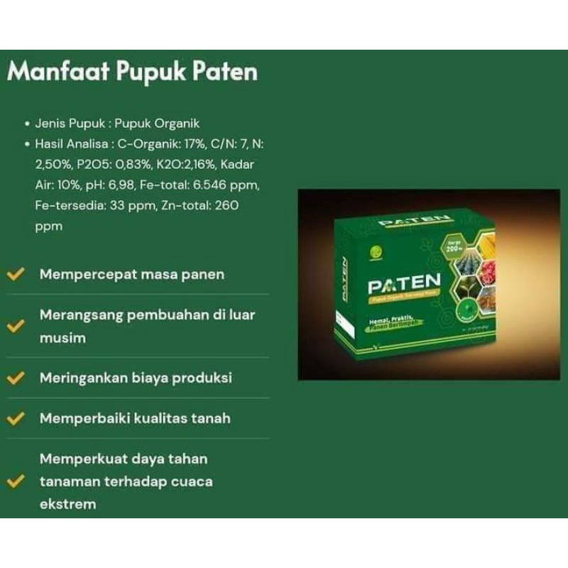 Jual PUPUK PATEN TEKNOLOGI NANO 1 BOX ISI 24 SACHET | Shopee Indonesia