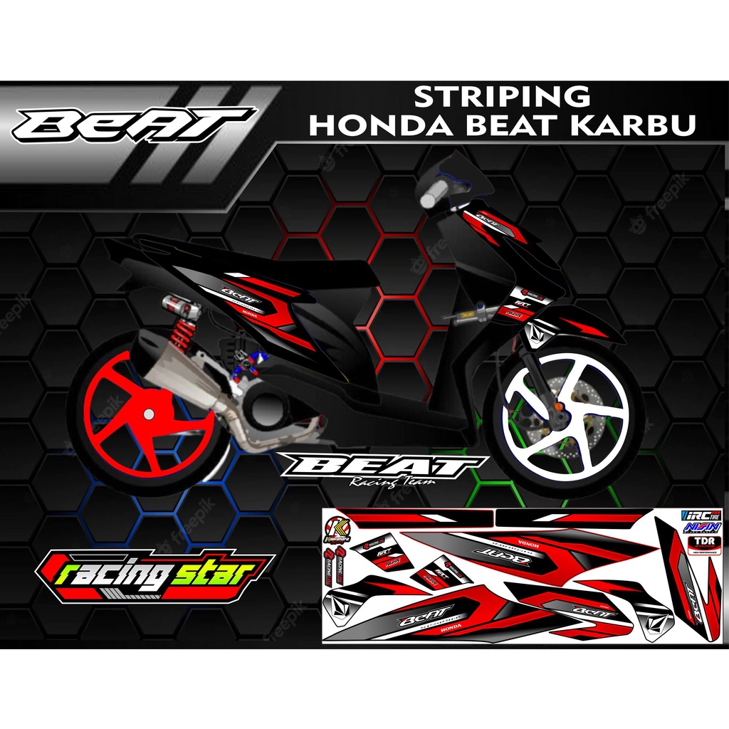Jual Stiker Striping Beat Karbu - Stiker List Variasi Honda Beat Karbu ...