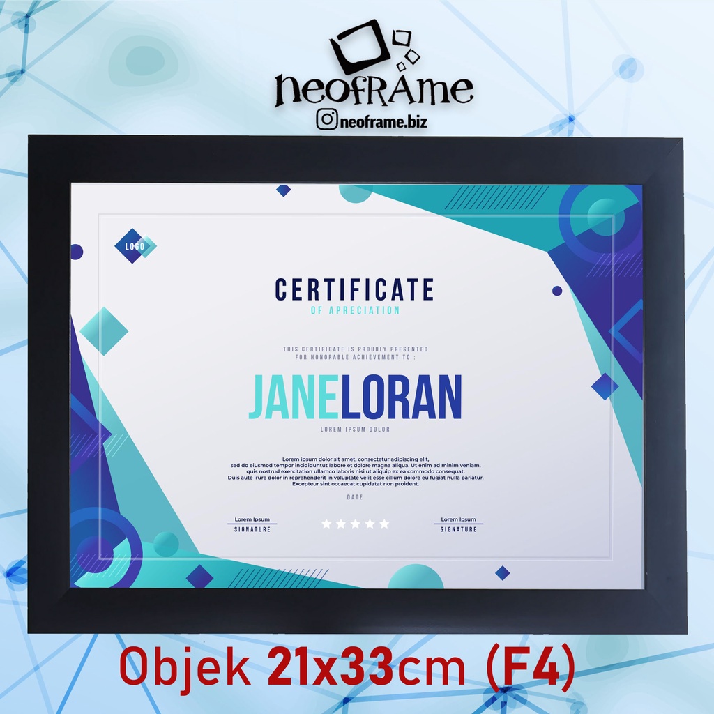 Jual Neoframe - Bingkai/Frame F4 21x33cm - CLF425074 Black | Shopee Indonesia