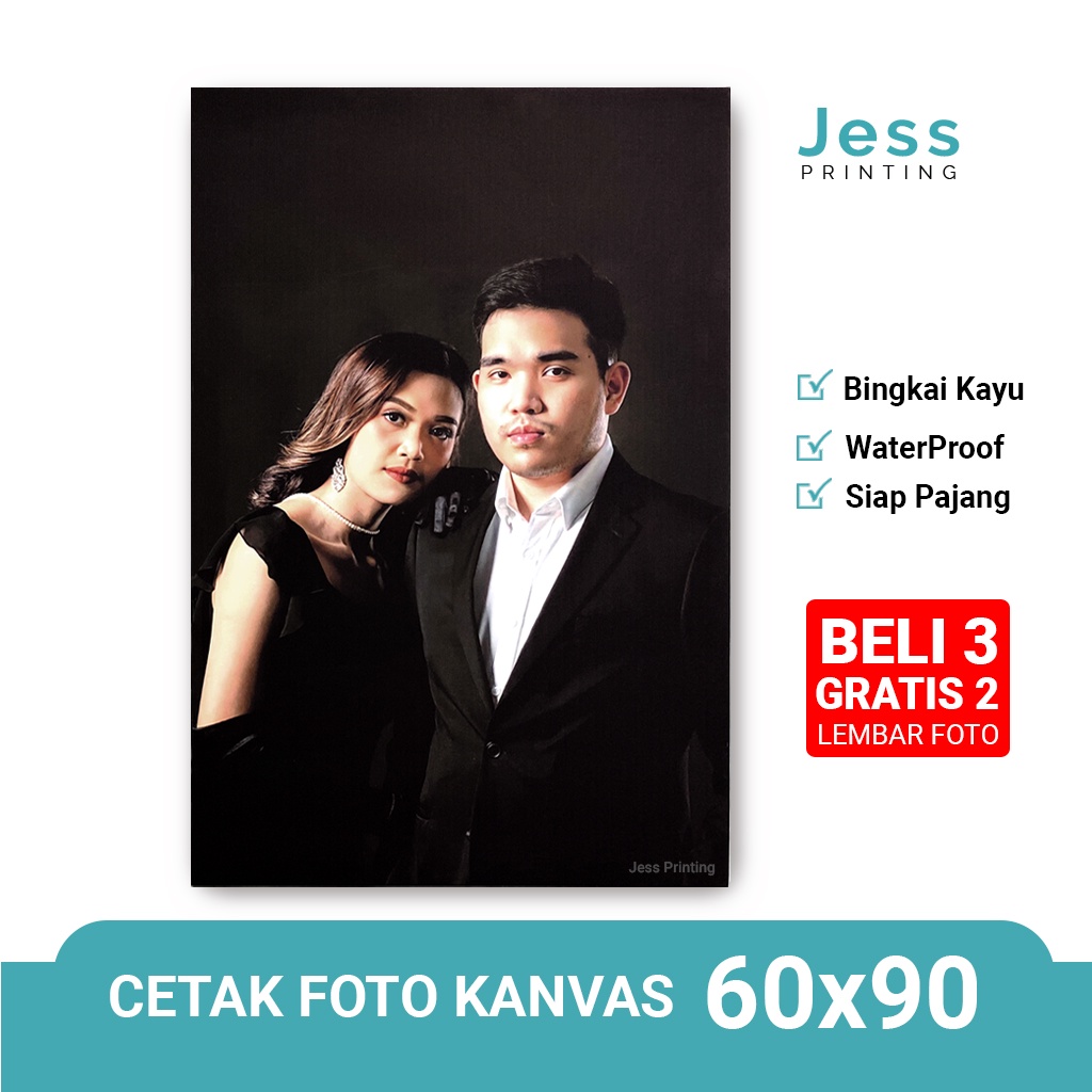 Jual Cetak Foto Kanvas Ukuran 60x90 Plus Bingkai Kayu Spanram Bahan ...