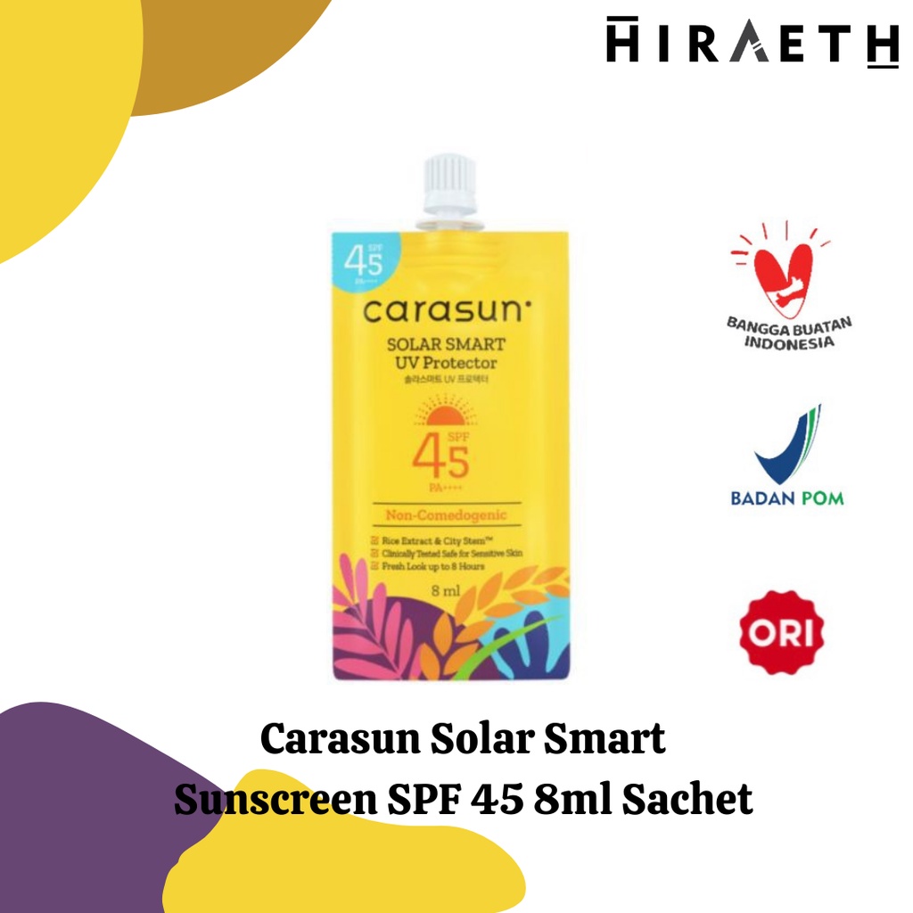 Jual Carasun Solar Smart UV Protector Sunscreen SPF 45 PA++++ 30ml / 8ml Sachet | Shopee Indonesia