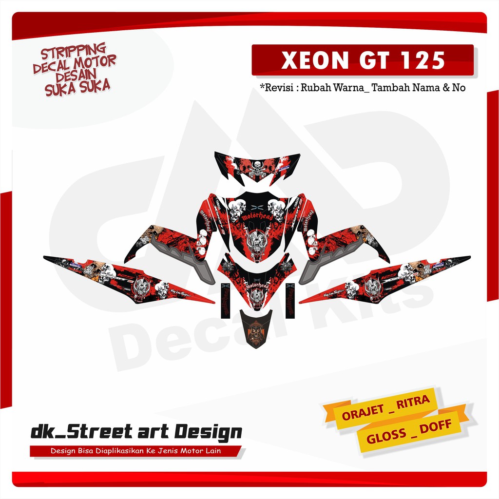 Jual DECAL XEON GT MOTOR HEAD FULLBODY | Shopee Indonesia