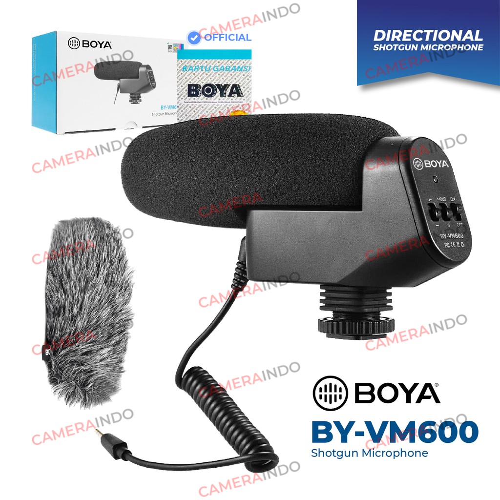 Jual Mic BOYA BY VM600 Directional Shotgun Mic for DSLR | Shopee Indonesia