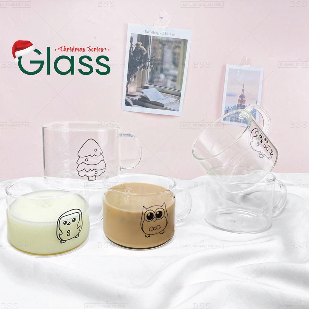 Jual Gelas Gift Natal 450ml Christmas Kado Cangkir Kaca Glass ...