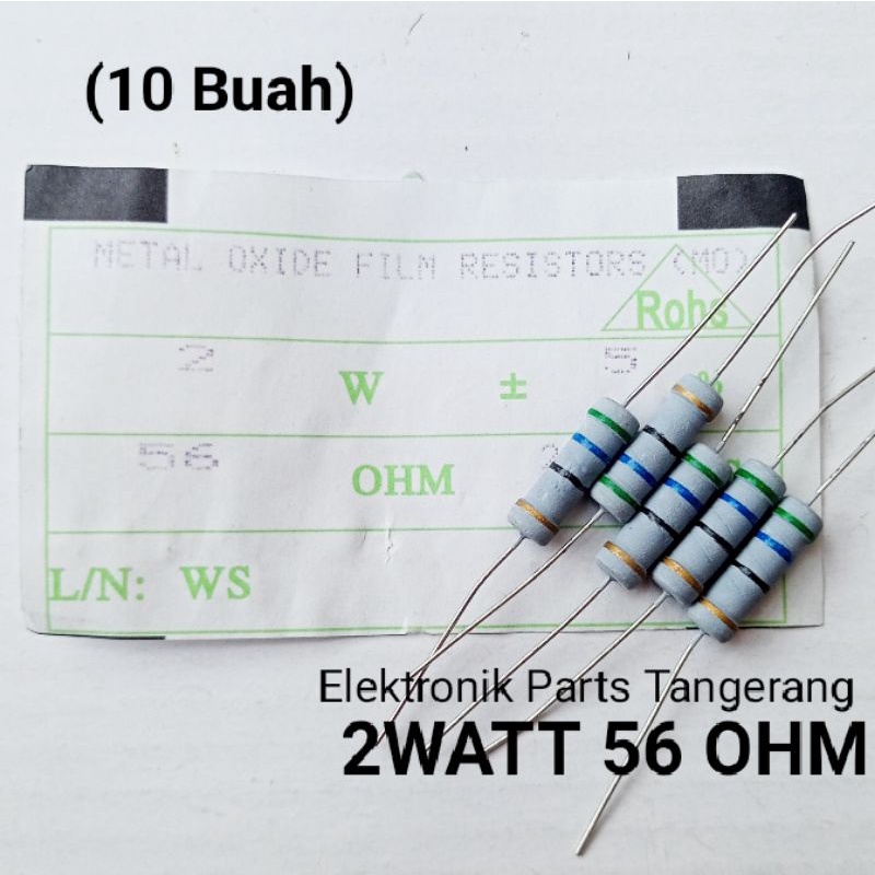 Jual (10 Buah) RESISTOR 2WATT 56 OHM RESISTOR 2W 56 OHM | Shopee Indonesia