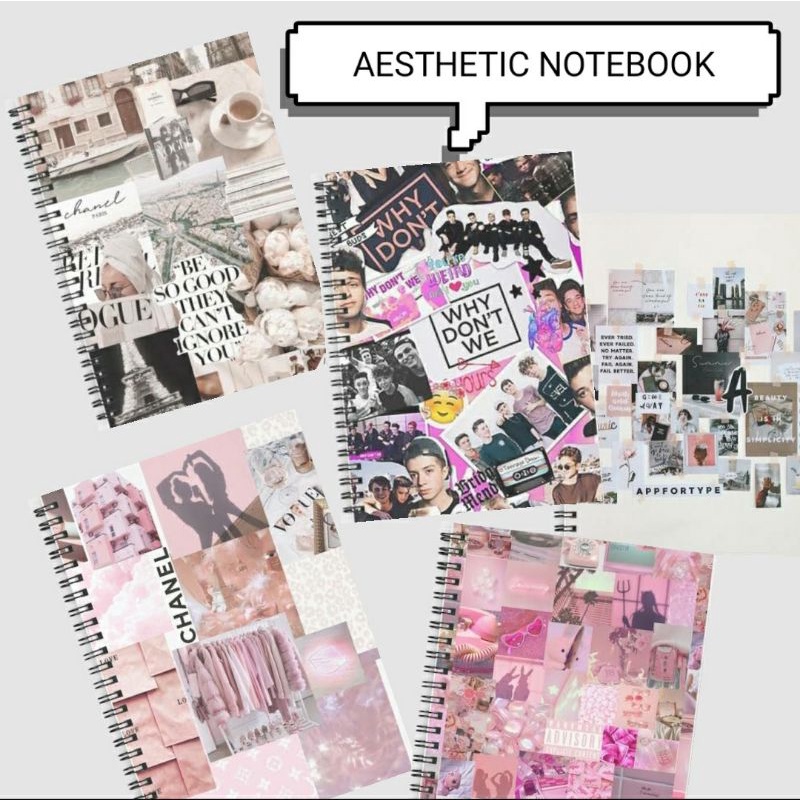 Jual Custom Aesthetic Notebook A6 Spiral Book | Shopee Indonesia