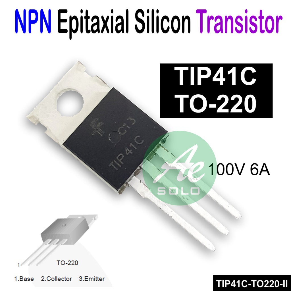 Jual TIP41 TIP 41 TIP 41C TIP41C NPN Epitaxial Silicon Transistor 6A ...
