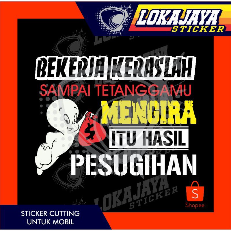 Jual STICKER CUTTING KATA KATA MOTIFASI LUCU KACA BODY MOBIL TRUCK ...