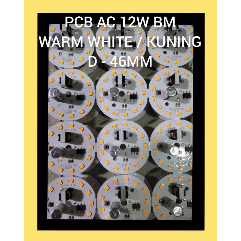 Jual PCB LED AC 12W BM WARM WHITE / KUNING D-46MM | Shopee Indonesia