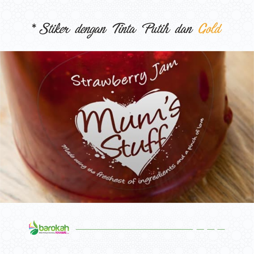 Jual Sticker Cutting Tinta Putih dan Gold / Transparan / Bening ...
