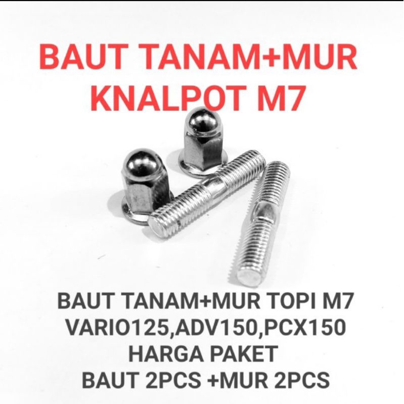 Jual BAUT MANIPOL TANAM KNALPOT+MUR TOPI M7/11VARIO125,ADV150,PCX150 ...