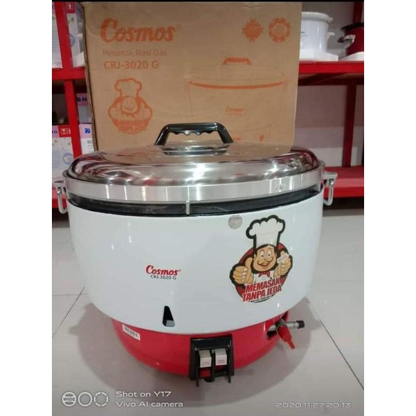 Jual rice cooker gas cosmos CRJ-3020G | magic com gas cosmos CRJ3020G 20 liter | Shopee Indonesia