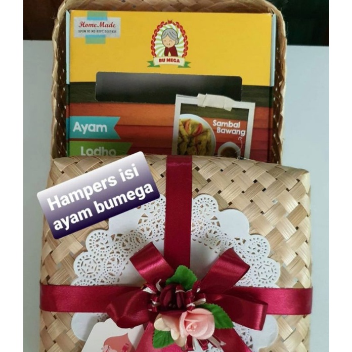 Jual Besek bambu/ Besek 20x20/Besek Nasi Besar Sepasang/besek nasi ...