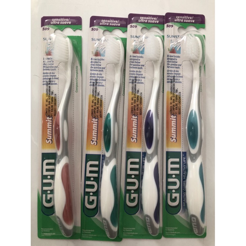 Jual GUM Sikat Gigi Summit Sensitif / GUM Summit Sensitive Toothbrush | Shopee Indonesia