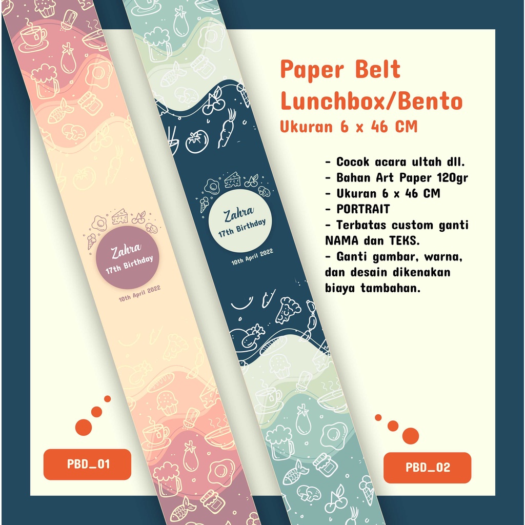 Jual Paper Belt Label Lunchbox/Bento - Ukuran 6 x 46 CM Portrait | Shopee Indonesia