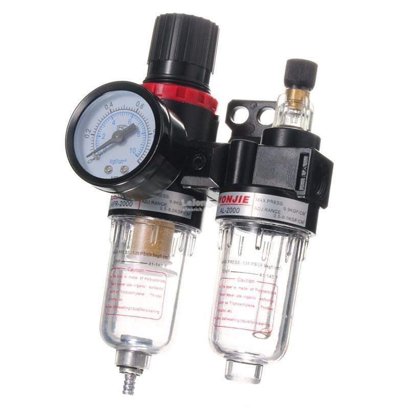 Jual air filter regulator kompresor 1/4" double tabung AFC 2000 water ...