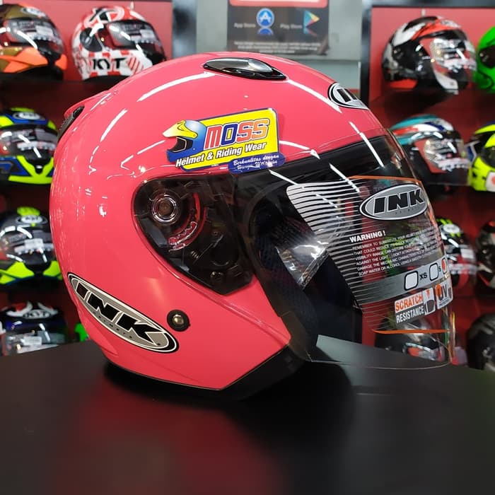 Jual Helm INK Centro Polos Solid Pink Magenta | Halfface | Original ...