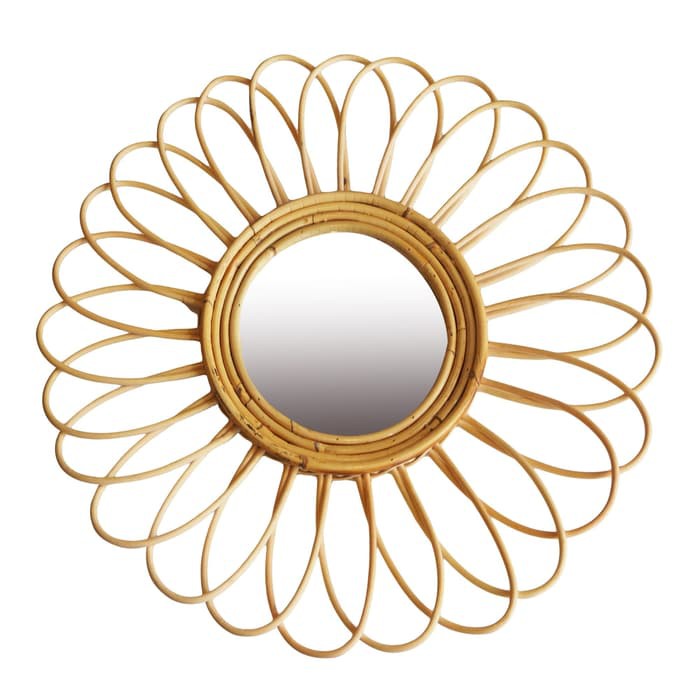 Jual Cermin Rotan Dinding Tembok Gantung Bagus Hiasan Bunga Kembang ...