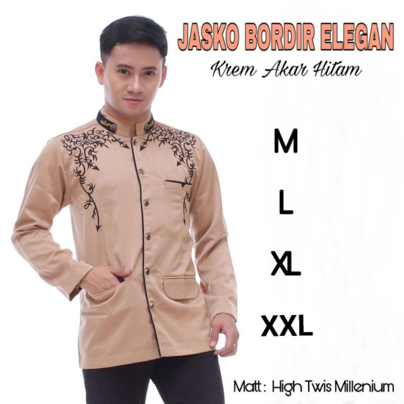 Jual Jas muslim terbaru jasko jas koko bordir terlaris | Shopee Indonesia