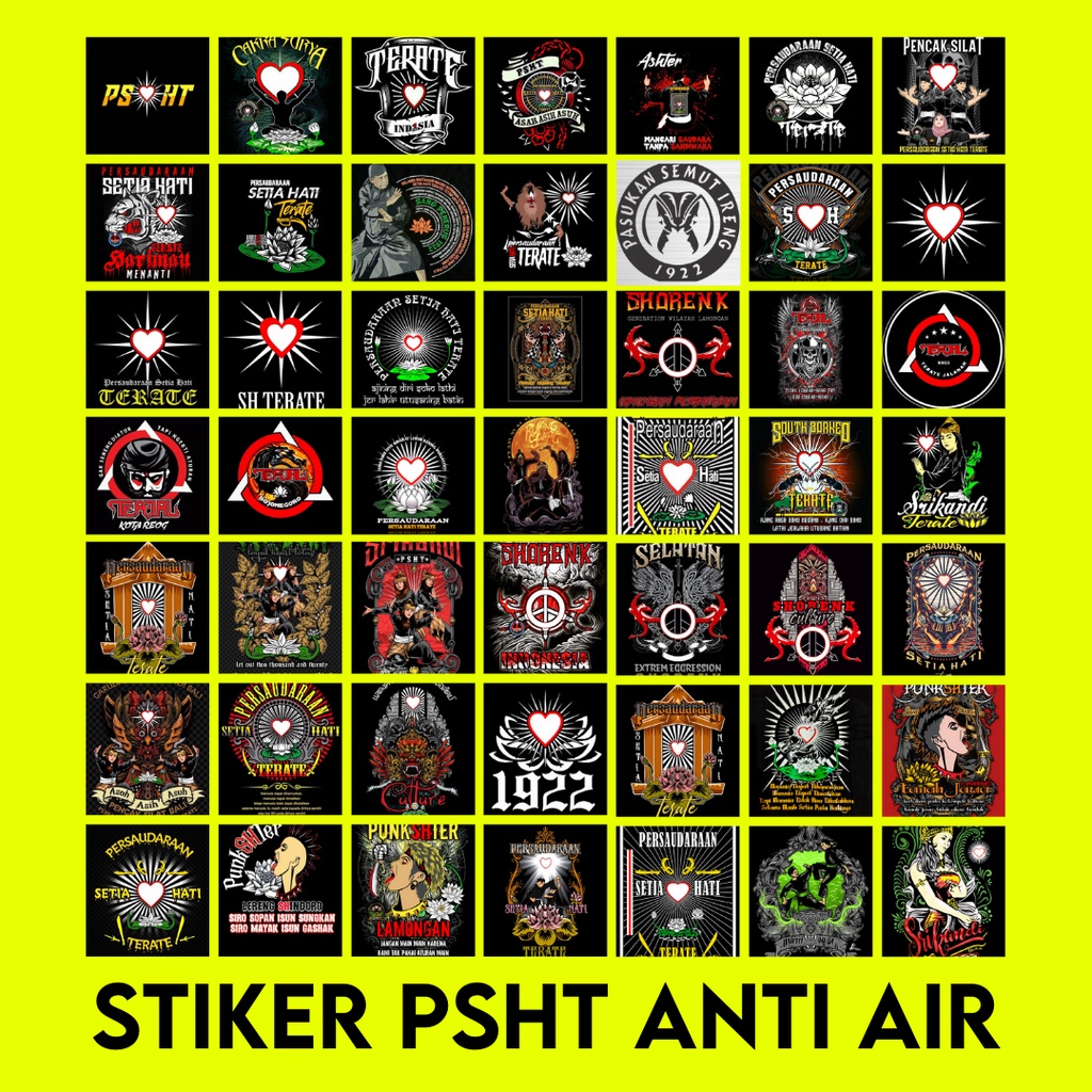 Jual (PAKET)STIKER PSHT ANTI AIR SILVER | Sticker HD Waterproof Vinyl ...
