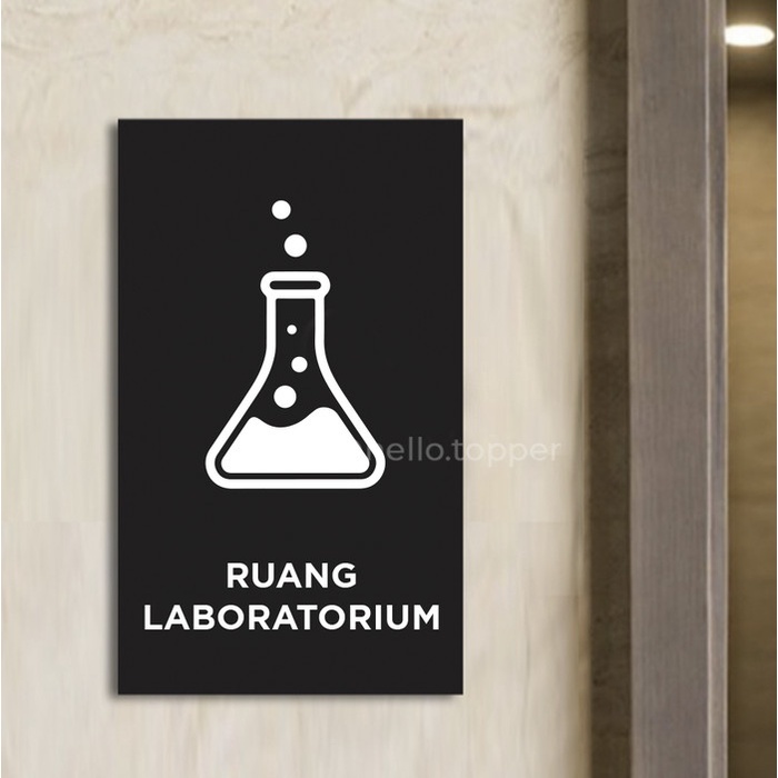 Jual Ruang Laboratorium Sign Acrylic Modern 15x25 | Sign Board Akrilik ...